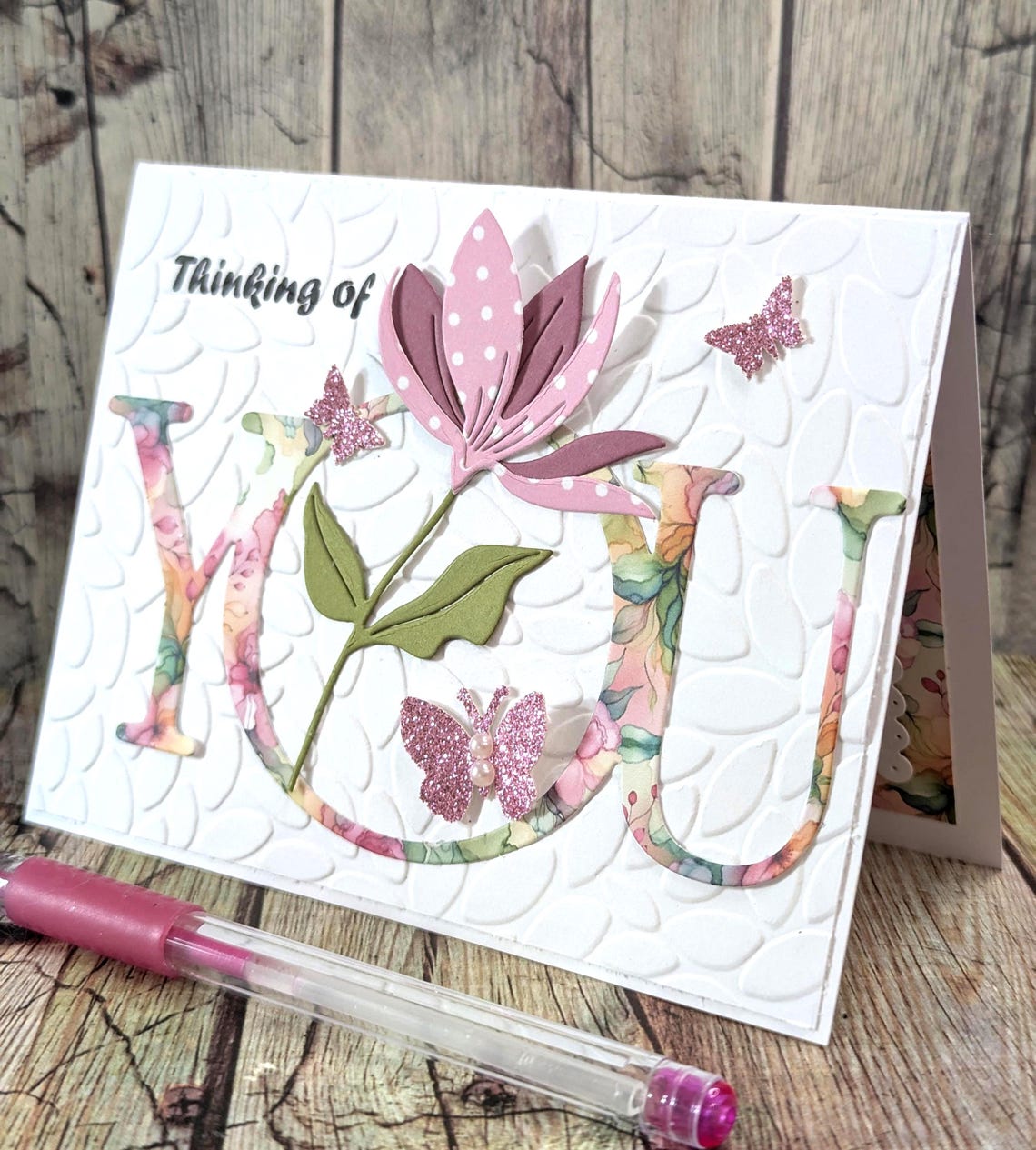 DIY Card Making Kit - or Single Card - Thinking of You Card - Card ...