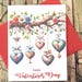 Heart Tree Valentine's Day Card - Handmade Note Card Set - Etsy