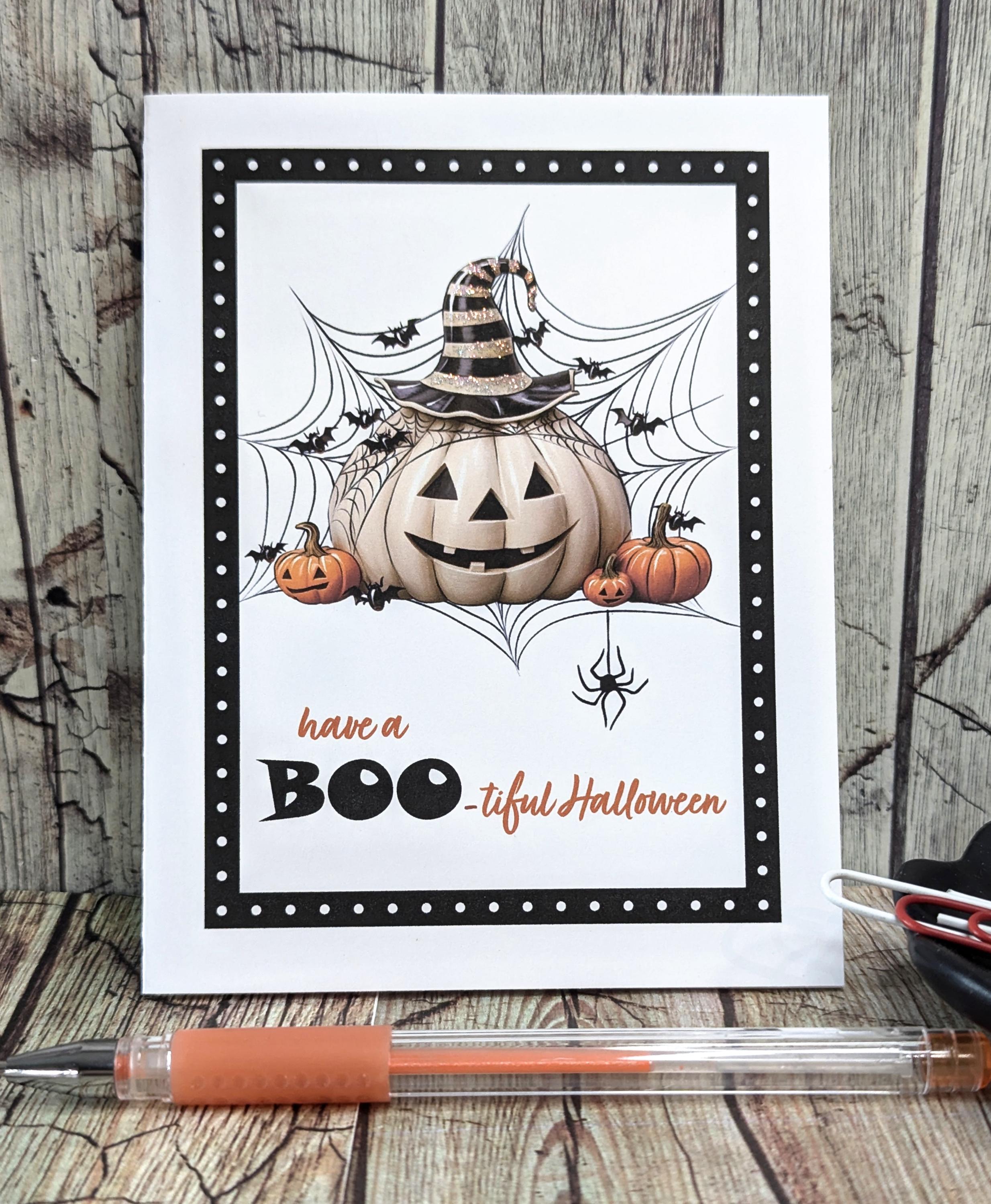 Halloween Notecards - Pumpkin Note Card - Happy Halloween Note Cards ...