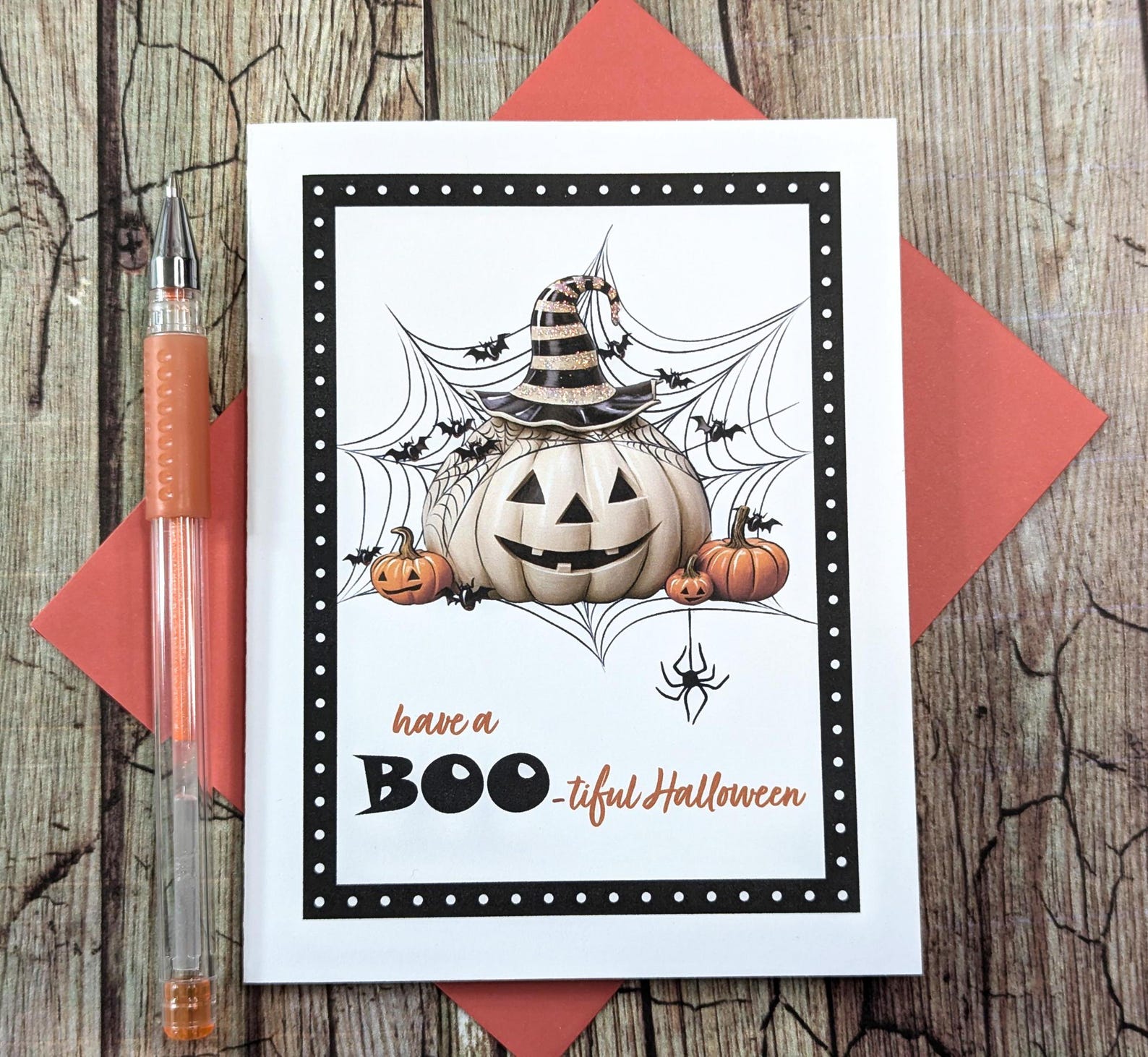 Halloween Notecards - Pumpkin Note Card - Happy Halloween Note Cards ...