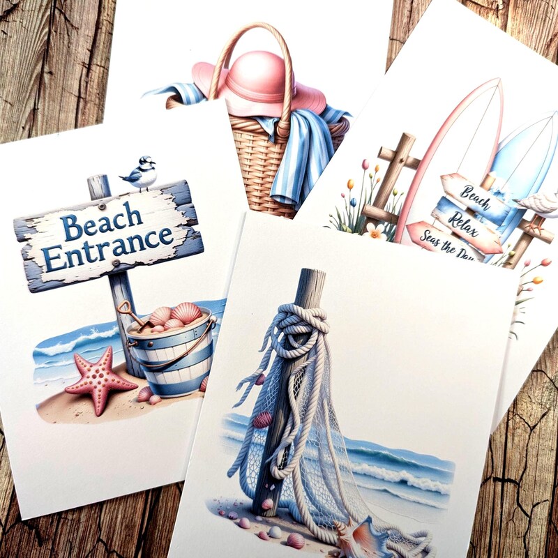 Beach Note Cards - Etsy