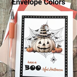 Halloween Notecards - Pumpkin Note Card - Happy Halloween Note Cards ...