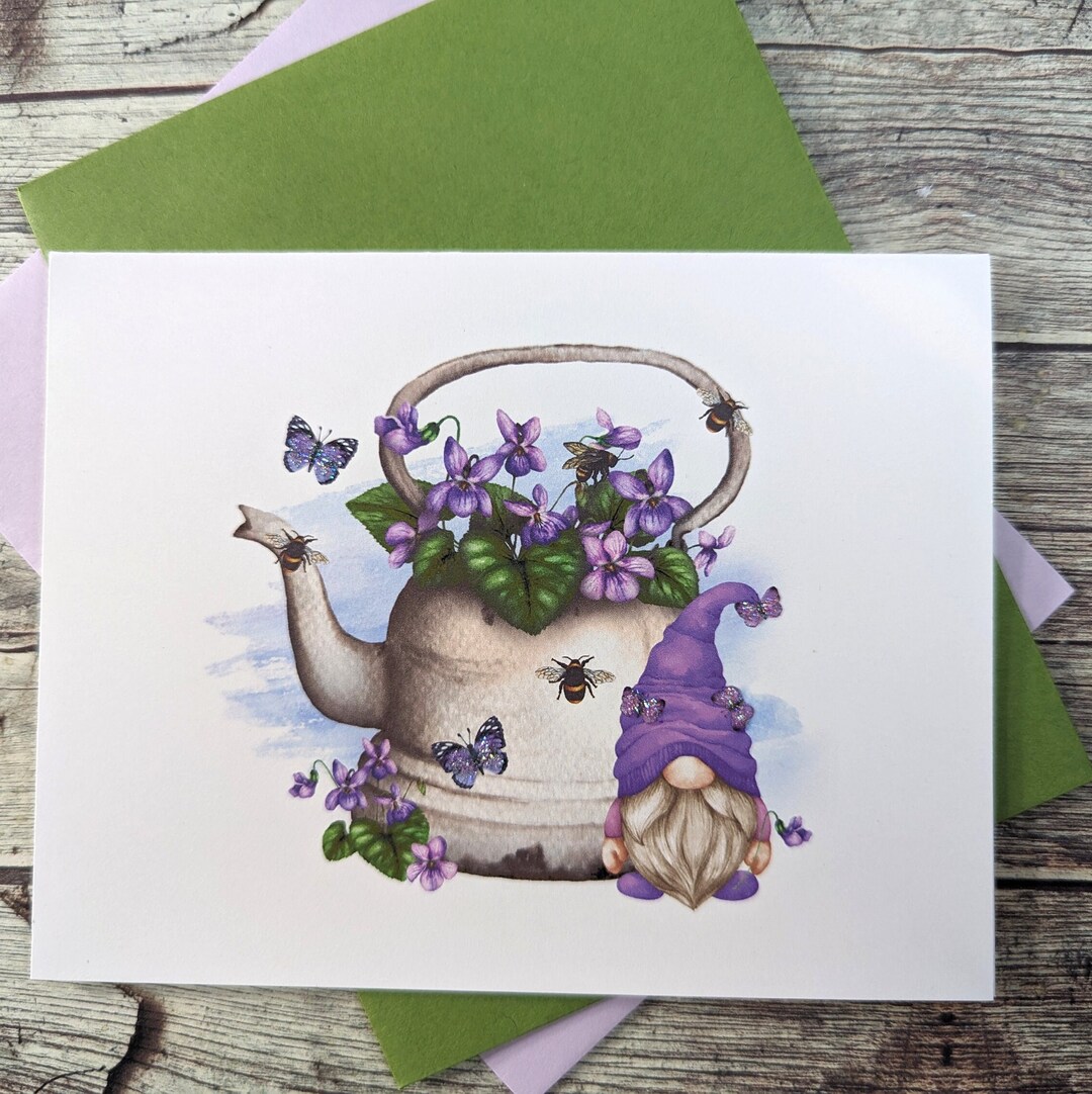 Handmade Gnome Any Occasion Card, Gnome Greeting Card, Handmade Card ...