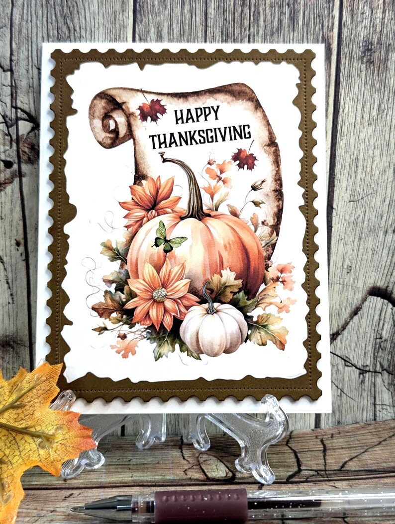 Handmade 3D Thanksgiving Card Kit: Fall Floral Design - Etsy