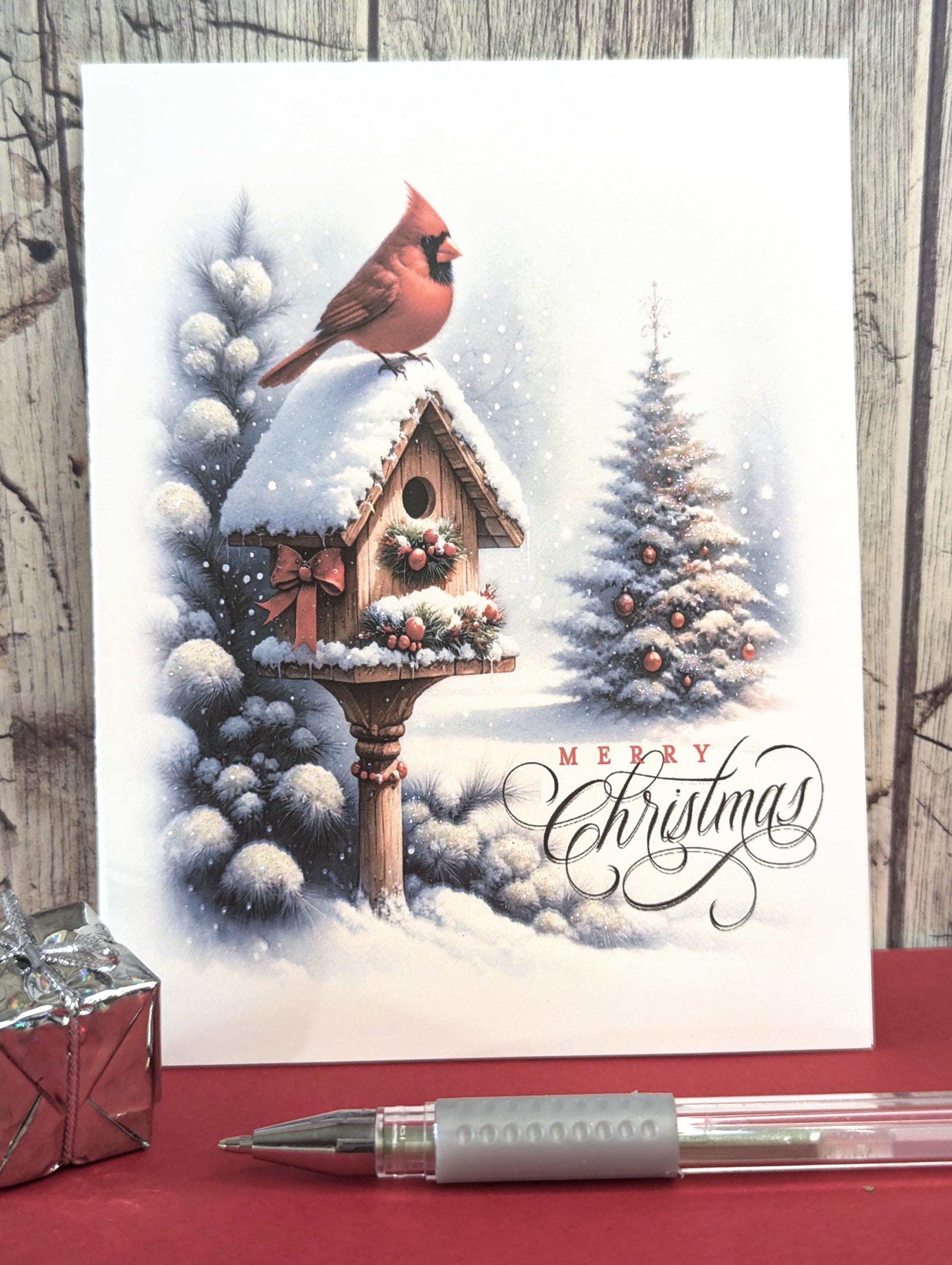 Cardinal Christmas Cards Red Cardinal Bird Christmas Cards Cardinal ...