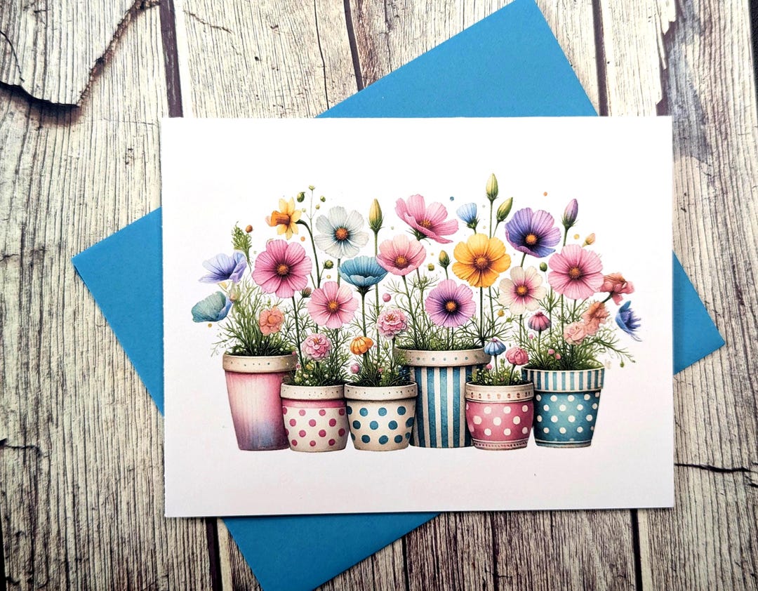 Floral Note Card Set: Handmade Wildflower Flower Greeting Cards ...