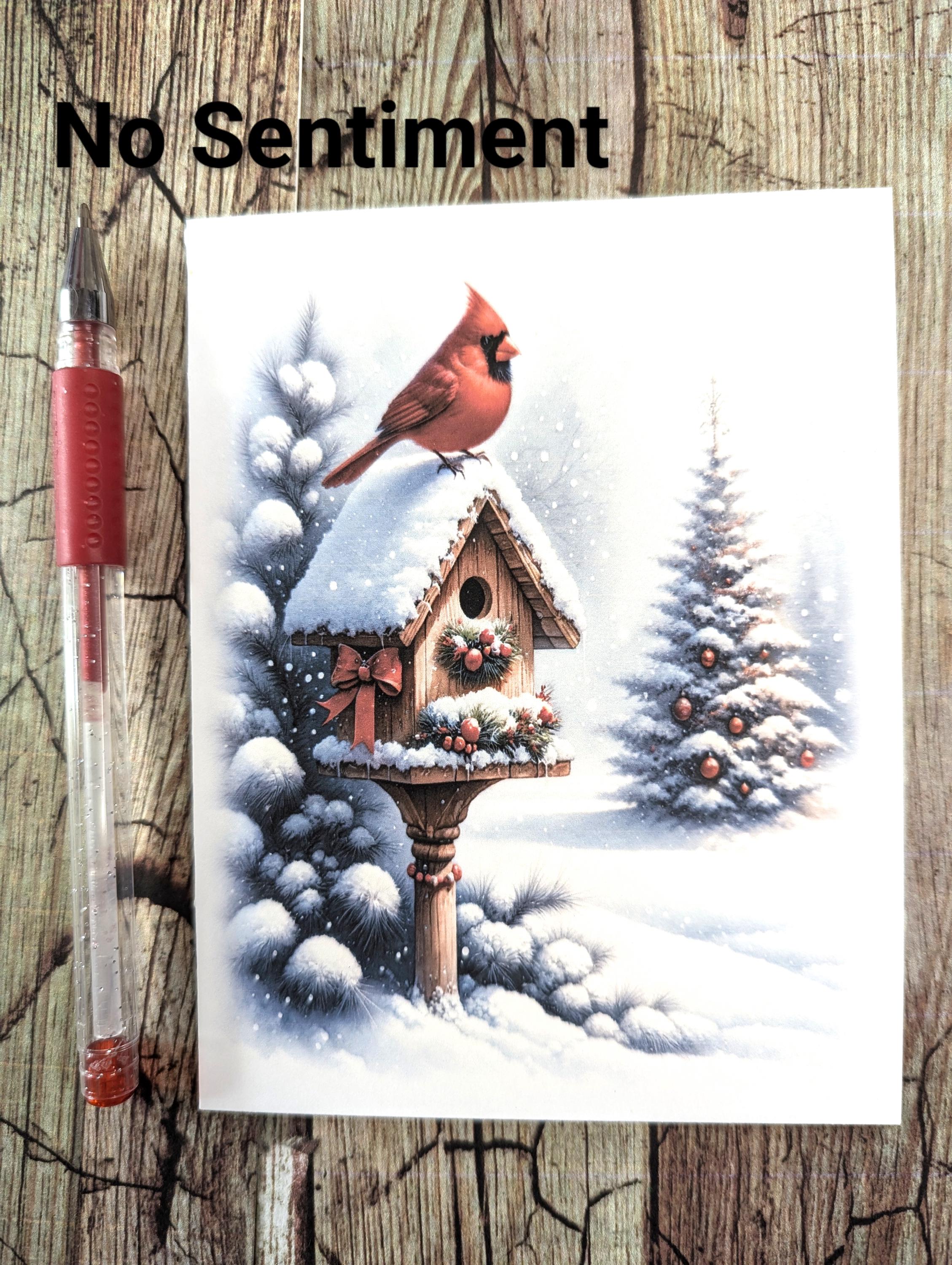 Cardinal Christmas Cards Red Cardinal Bird Christmas Cards Cardinal ...