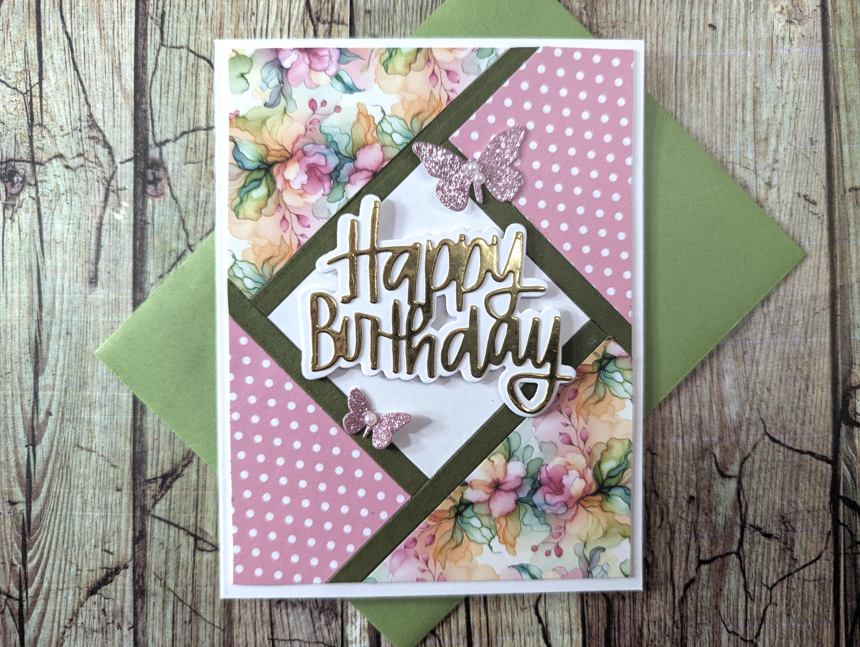 Birthday Card Making Kit - or Single Card - Handmade Card Kit ...