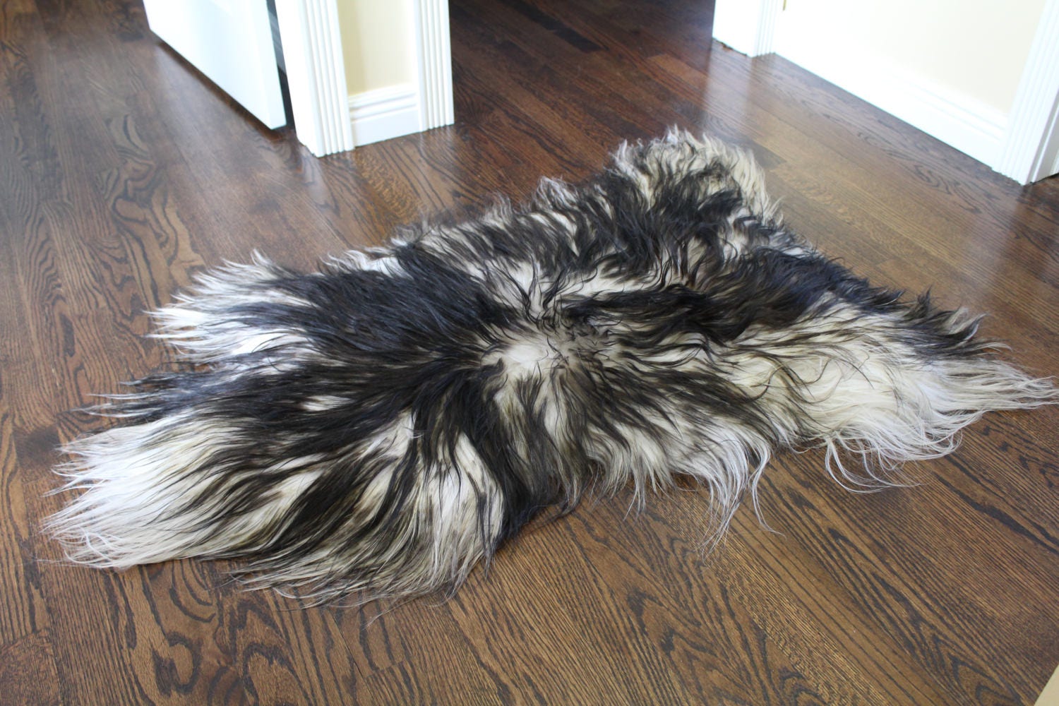Genuine Icelandic Sheepskin Rug Throw Shade of Black | Etsy