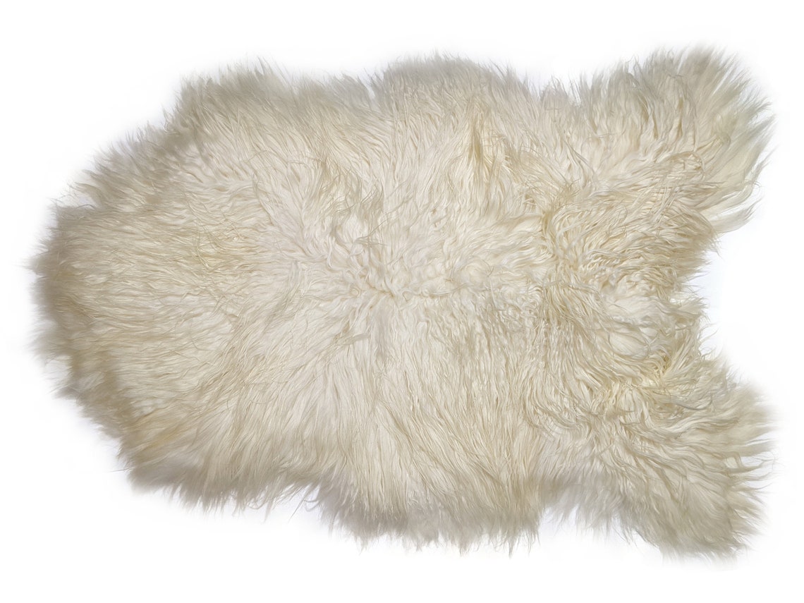 Genuine Icelandic Sheepskin Rug Throw Shade of White Curly | Etsy