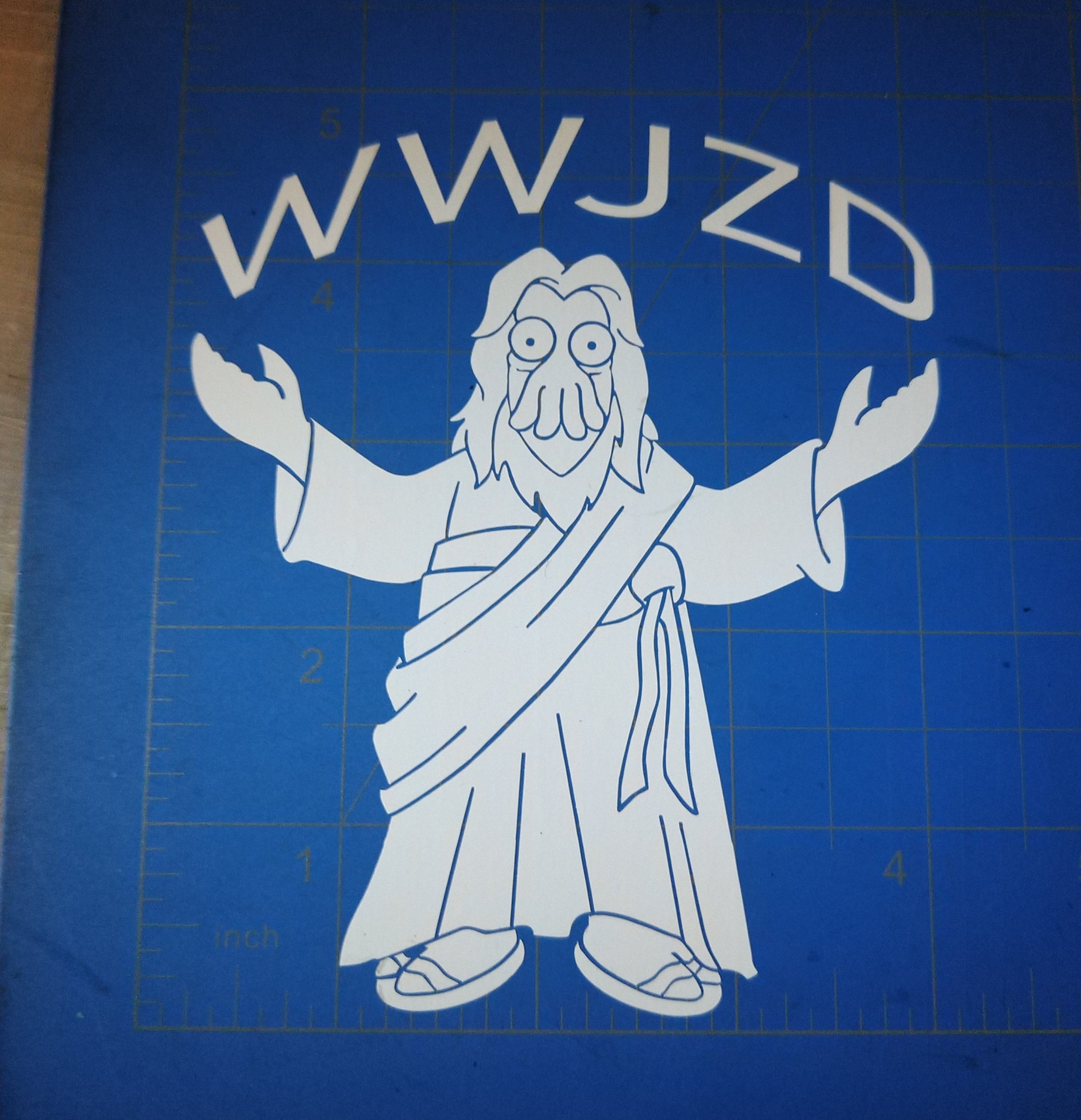 WWJZD - Jesus H Zoidberg Vinyl Decal - Etsy