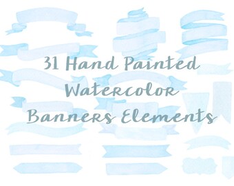 Pink Banner Watercolor Clip Arts Scrapbooking Border Ribbon Wedding ...