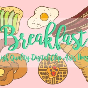 Breakfast Cliparts Sausage Eggs Pancake Waffle Avocado Toast Bacon ...