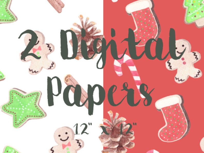 Sale Party Watercolor Clip Arts Digital File Christmas Baking Holiday ...