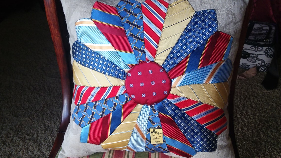 Custom Tie Pillow Sham, Memory Keepsake, Masculine Home Decor - Etsy