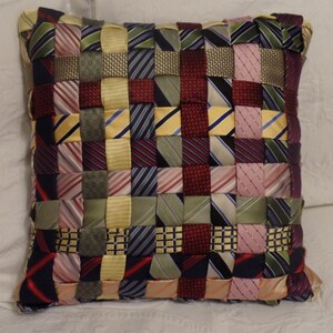 Custom Woven Necktie Pillow Sham, Keepsake Memory Gift - Etsy