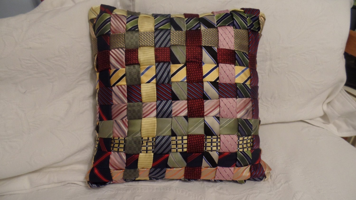 Custom Decorative Woven Necktie Pillow, 14" or 16" or Your Choice - Etsy