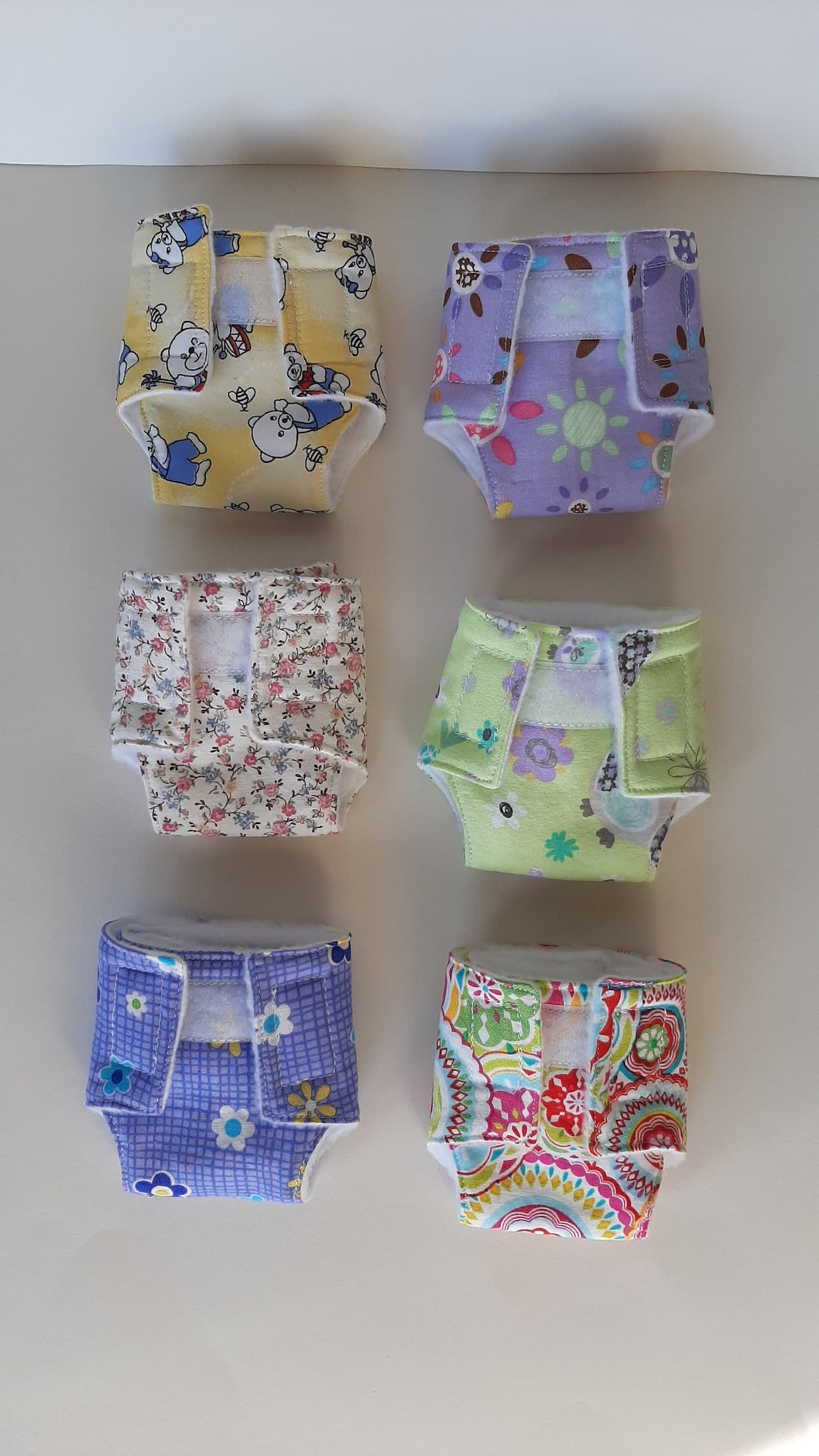 Small Doll Diapers, Reusable Doll Diapers, 12 Doll, Diapers for Stuffed Animals and Dolls, Dolly ...