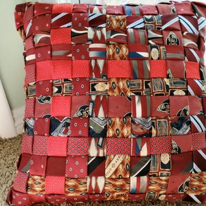 Custom Woven Necktie Pillow Sham, Keepsake Memory Gift - Etsy