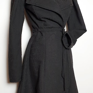 Coat, Long Steampunk Jacket Black Jacquard Little Witch, Women's ...