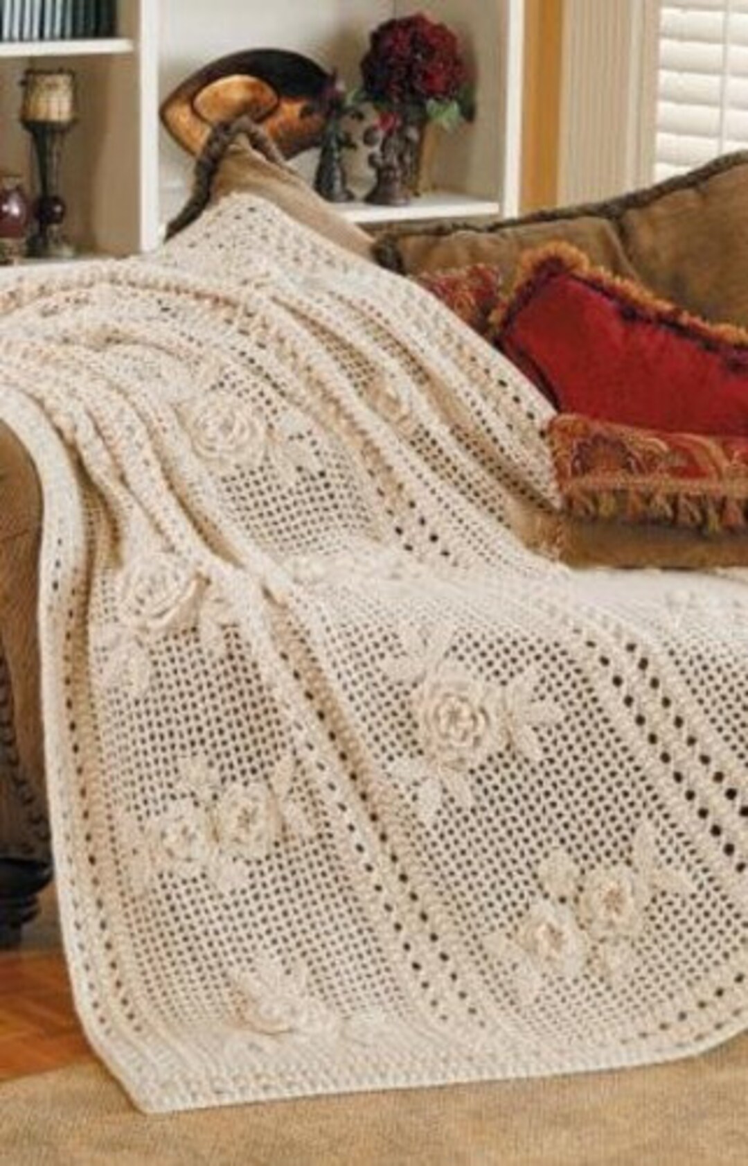 Flower Rose Garden Afghan - Etsy