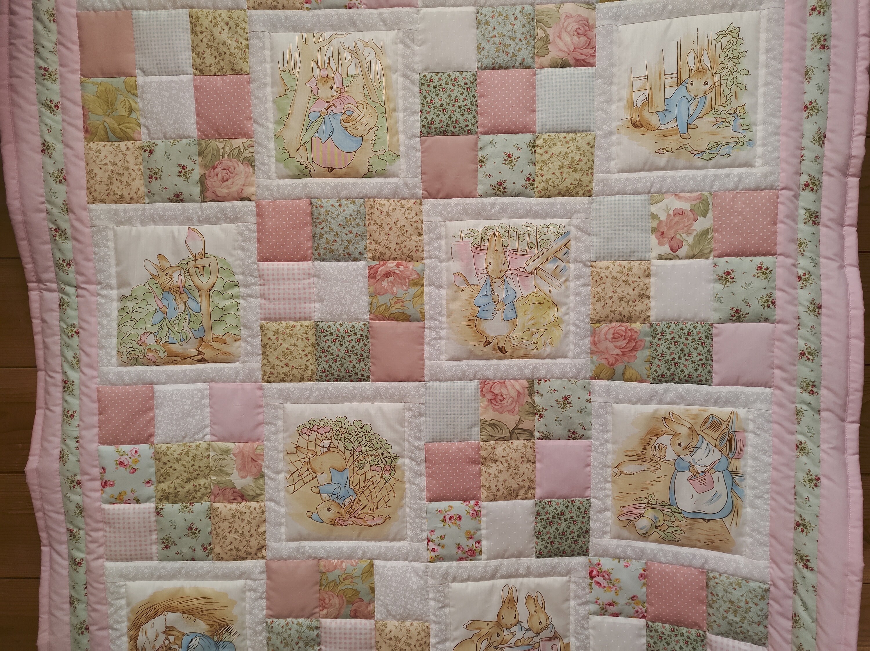 Peter Rabbit Quilt & Matching Cushion Cover - Etsy UK