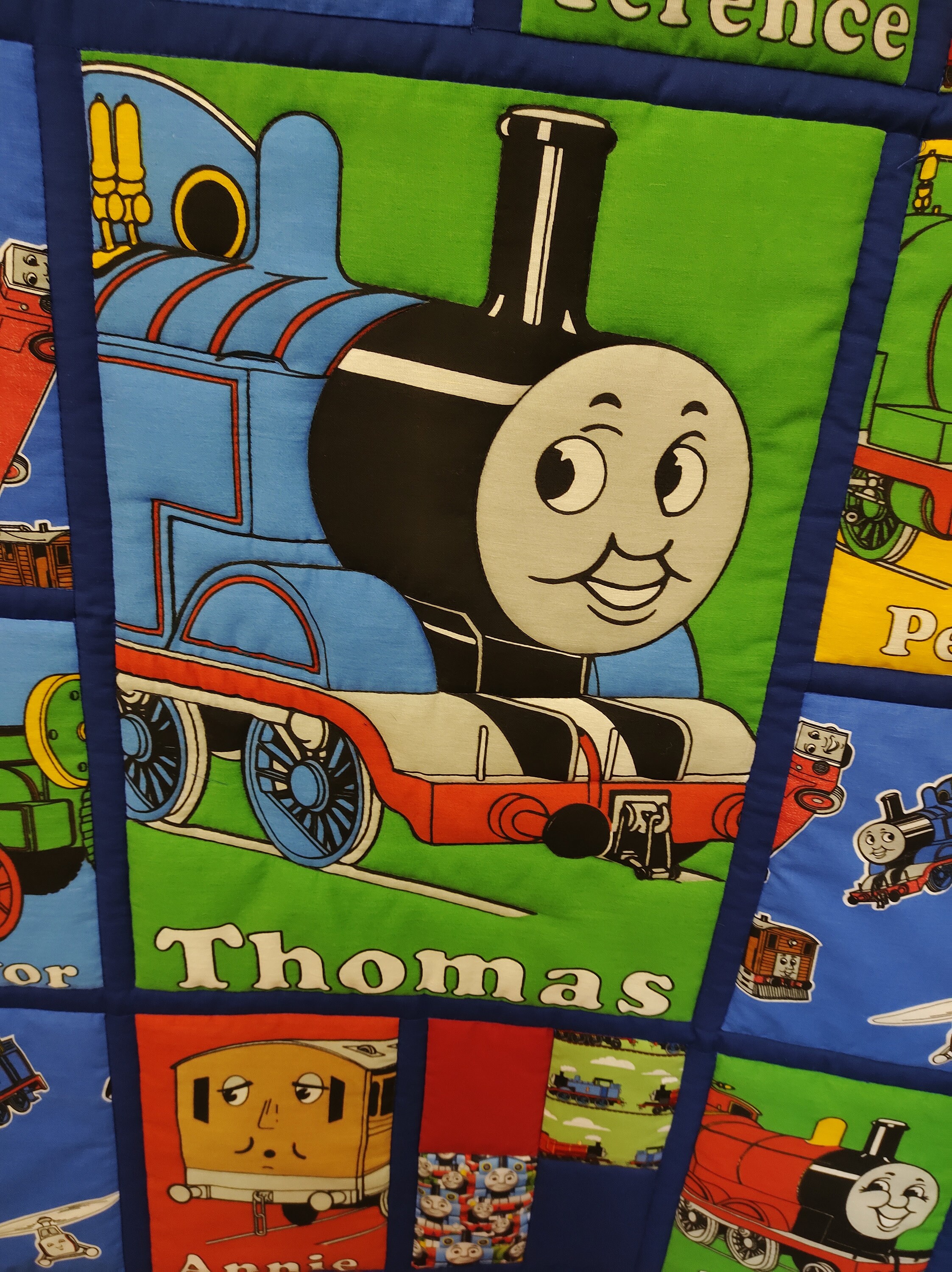 Thomas the Tank Engine Patchwork Quilt With Matching Cushion Cover - Etsy