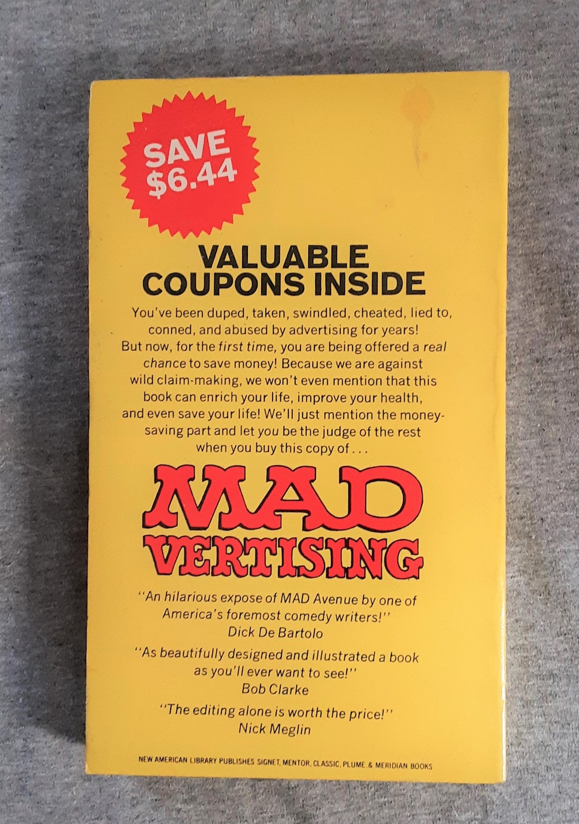 Vintage MAD Magazine Paperback Book Madvertising or up Madison - Etsy
