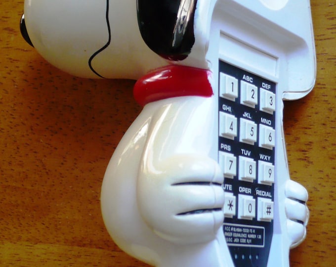 Vintage Snoopy Phone 1980's Determined Products Peanuts Charles Schulz ...