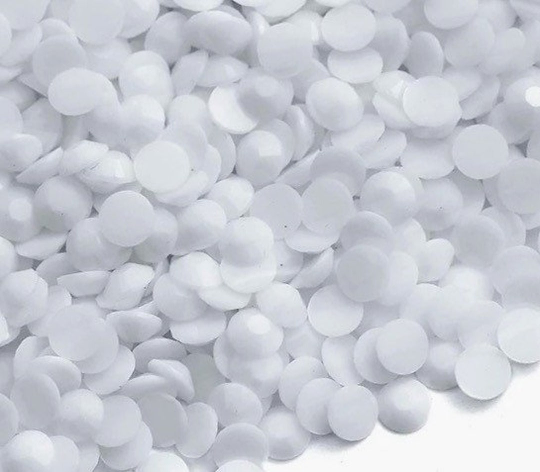 White Resin Jelly Rhinestones- 6mm, 5mm, 4mm, 3mm - Etsy