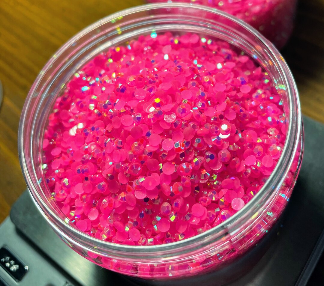 HOT PINK AB SS16- 4MM Resin Jelly Rhinestones - Etsy