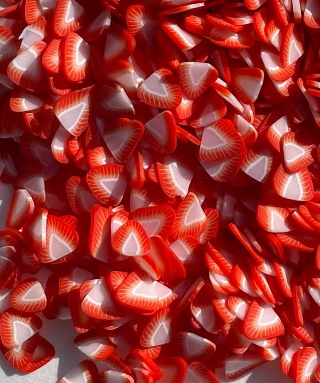 Strawberry Polymer Clay Fruit Slices - Fimo Fruit Pieces - Etsy