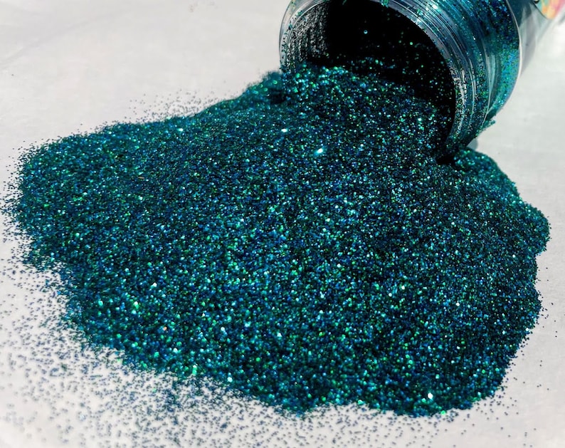 Peacock Blue Metallic Glitter Fine Glitter Polyester | Etsy