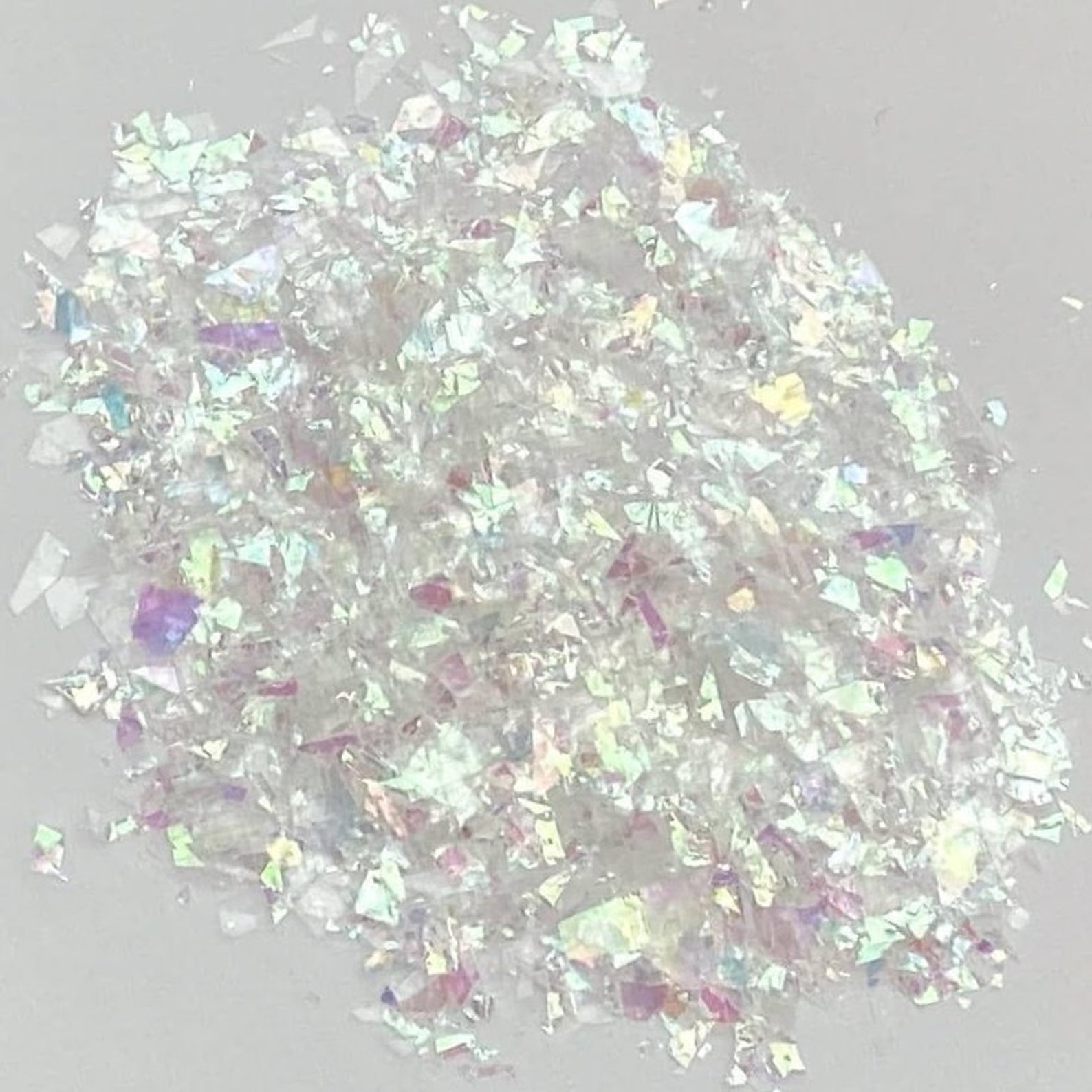 Snow Flakes - Opal Iridescent Irregular Cut Polyester Glitter - Etsy