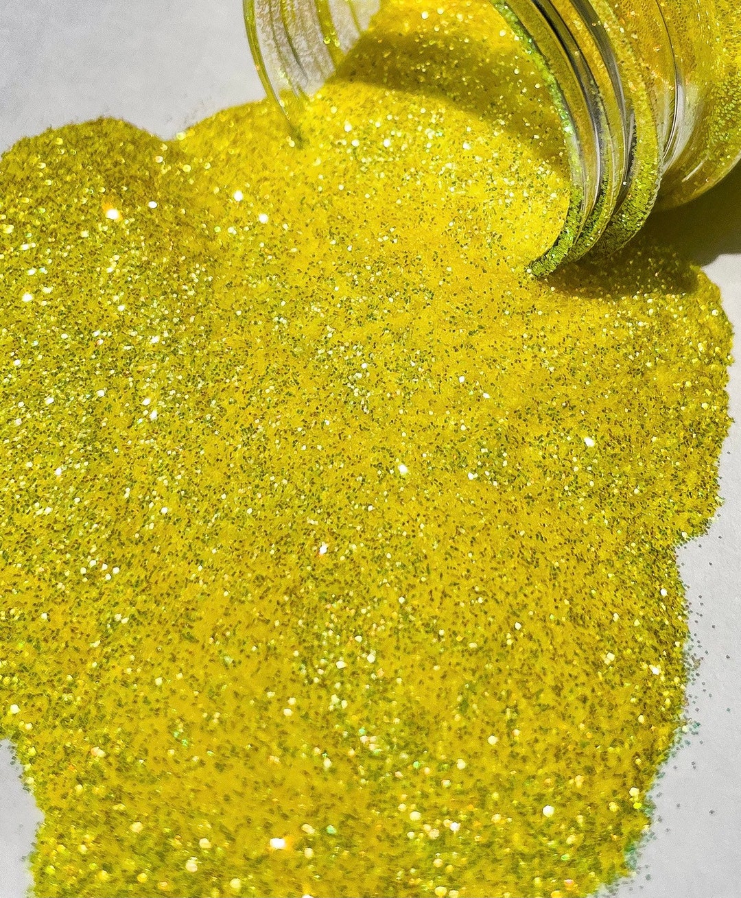 No. 2 - Bright Yellow Iridescent Glitter, Fine Glitter, Polyester ...