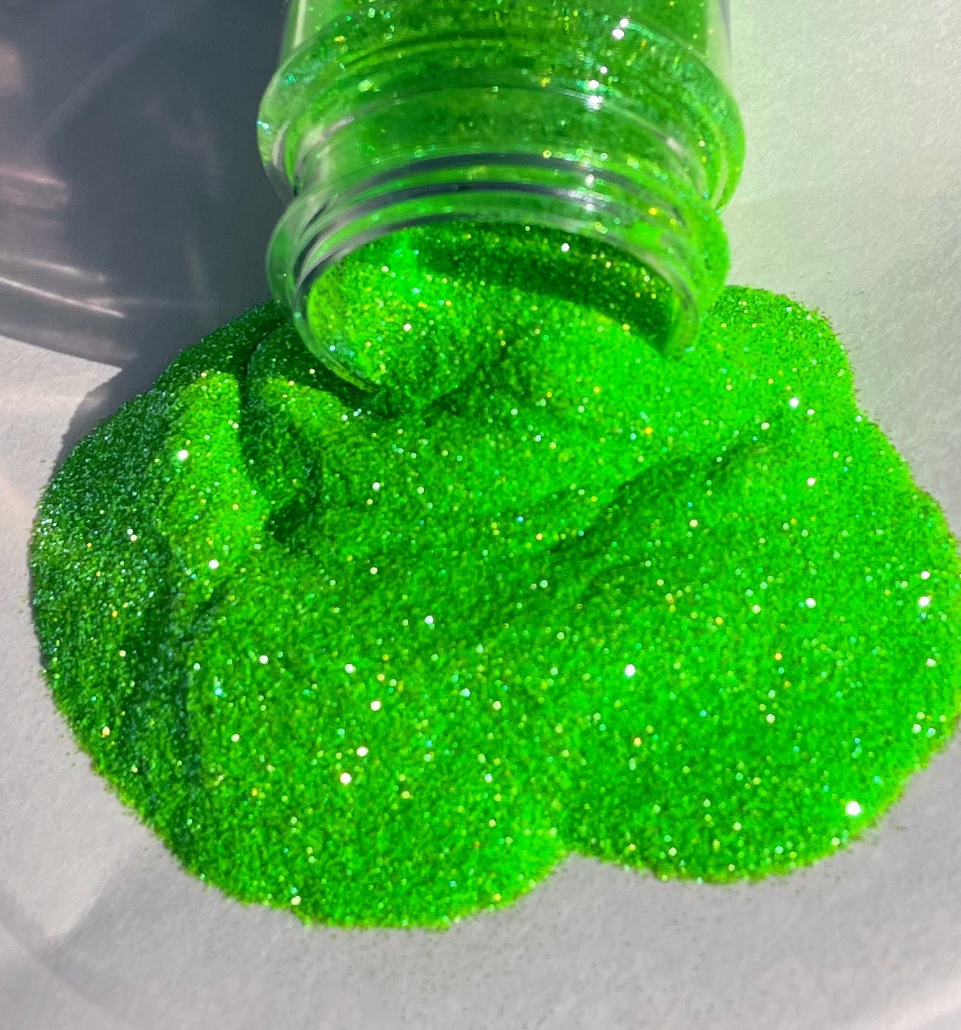Splat Neon Green Iridescent Ultra Fine Glitter Polyester - Etsy