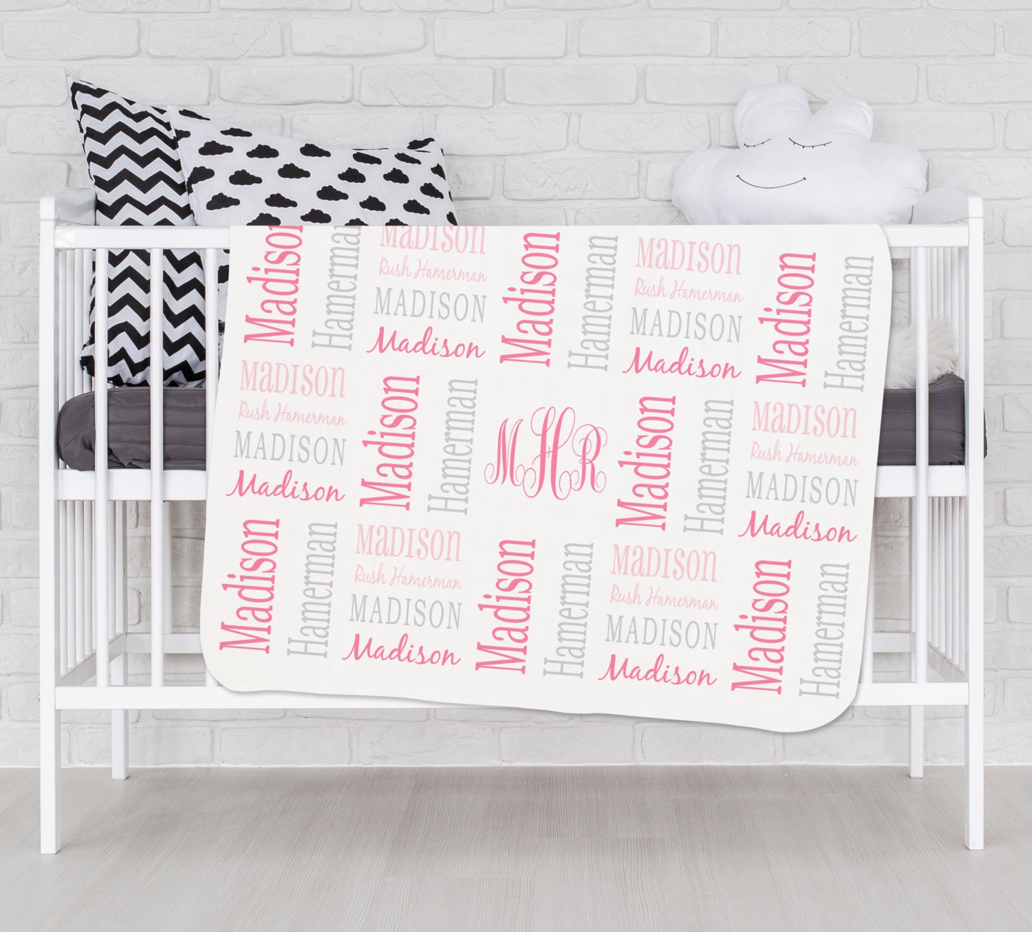 Baby Girl Blanket Personalized Baby Blanket Monogram Baby - Etsy