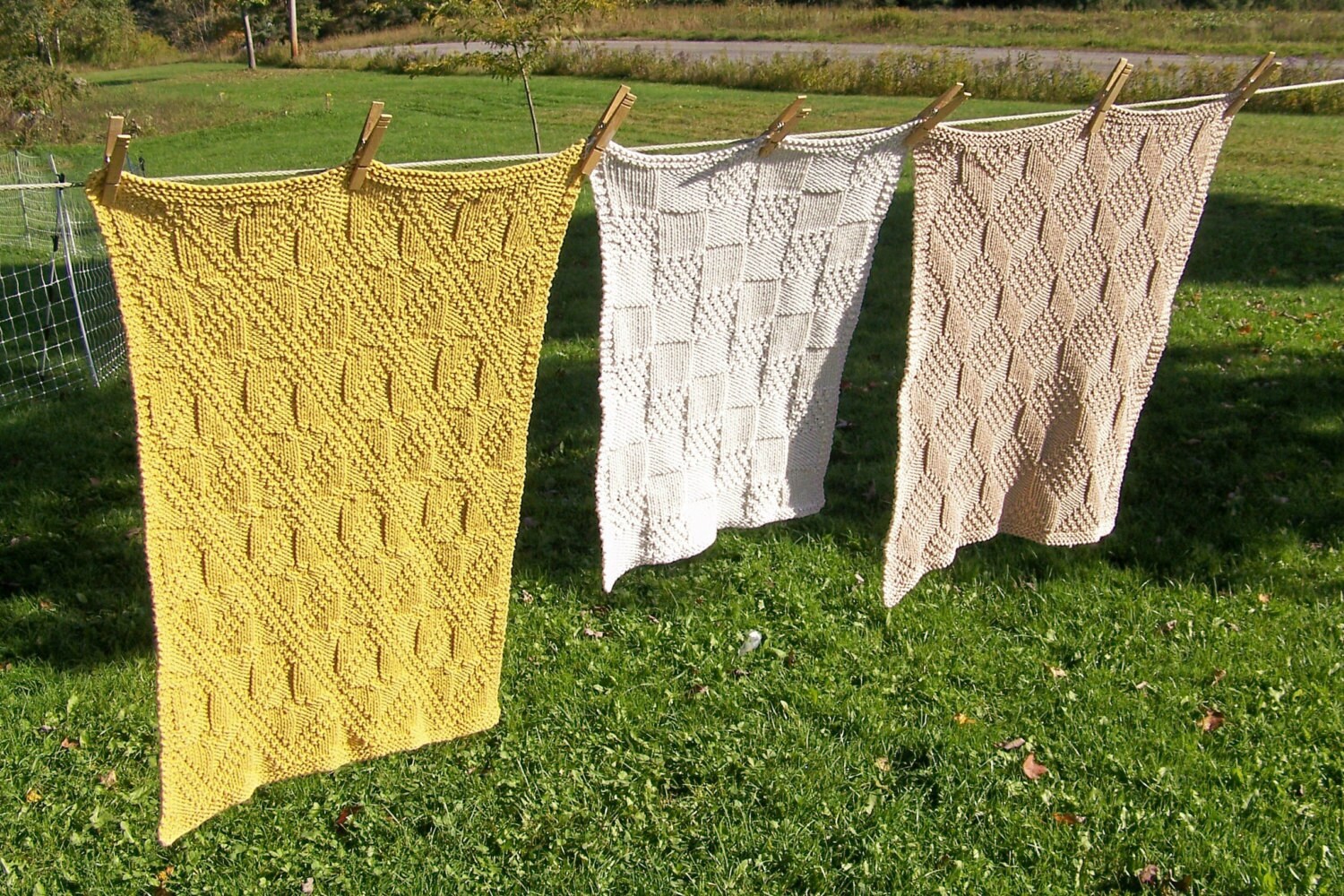 Knitting Pattern - Really Reversible Towels - Directions for 3 Towels ...