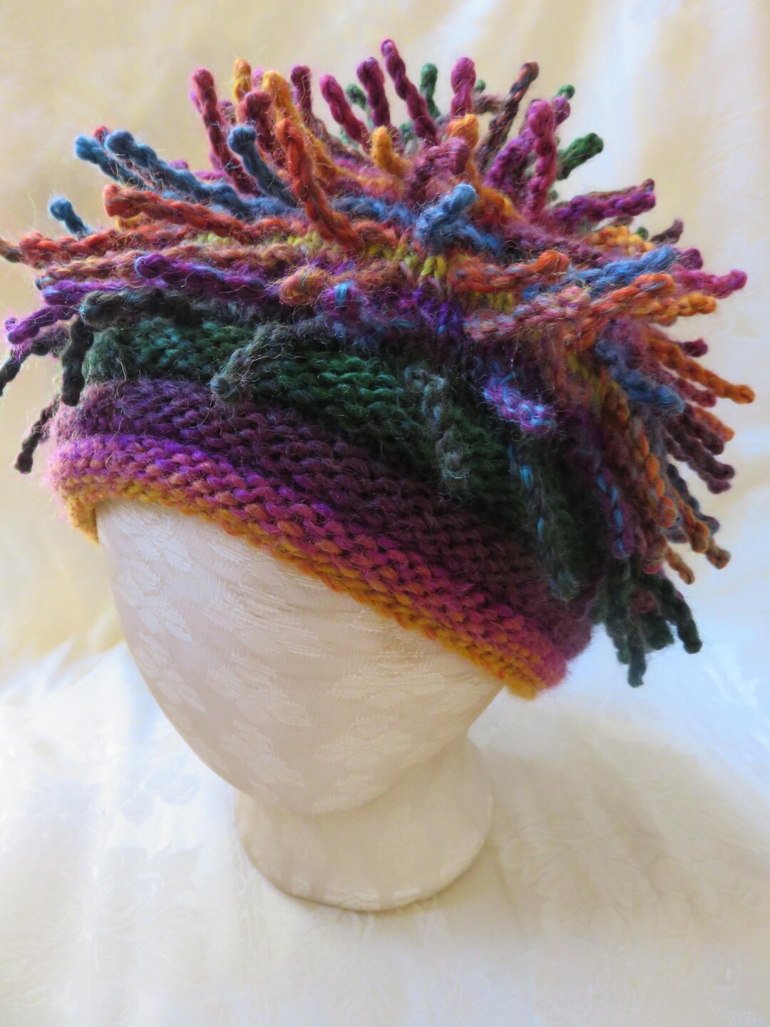 Coolest Handknit Hat Ever - Tendril Hat - Youth Adult Medium Large Men Women - Washable - Etsy
