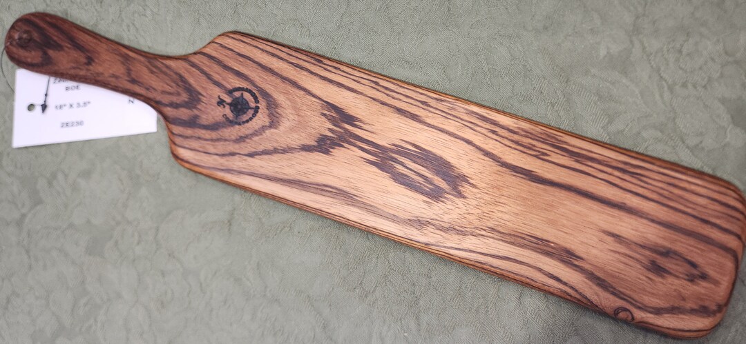 Highly Figured Zebrawood Miss Rose Paddles Exotic Hardwood Spanking ...