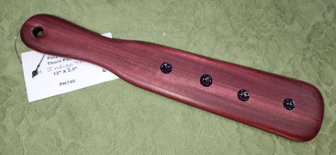 Purpleheart Miss Rose Paddles Spanking Paddle - THORN PADDLE - 4 Blue ...