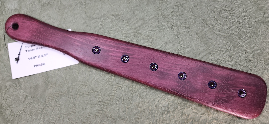 Purpleheart Miss Rose Paddles Spanking Paddle THORN PADDLE 6 Purple ...