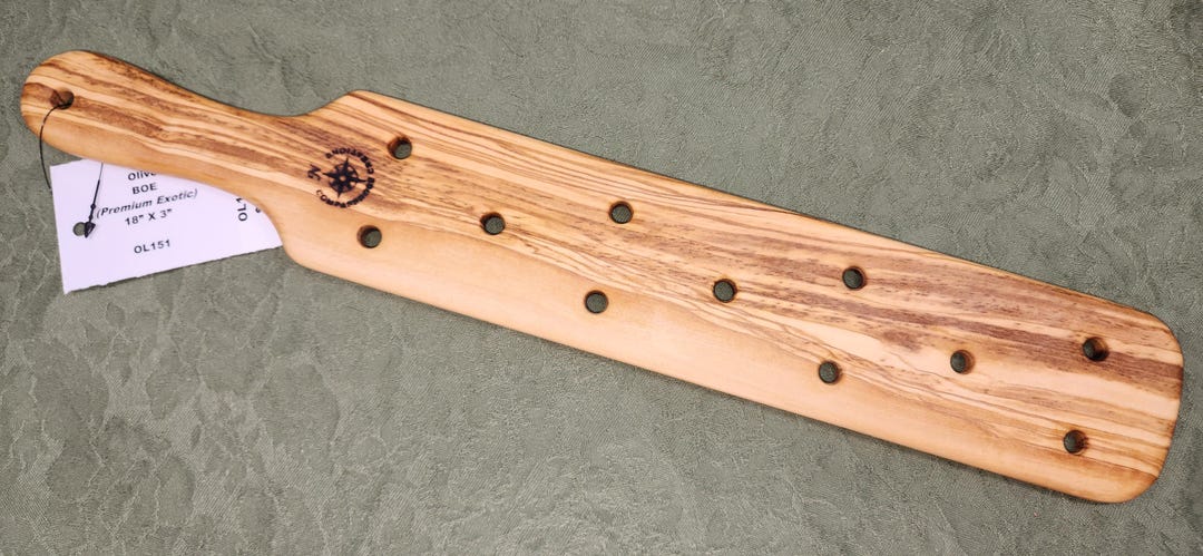 Italian Olive Miss Rose Paddles Exotic Hardwood Spanking Paddle - LONG ...
