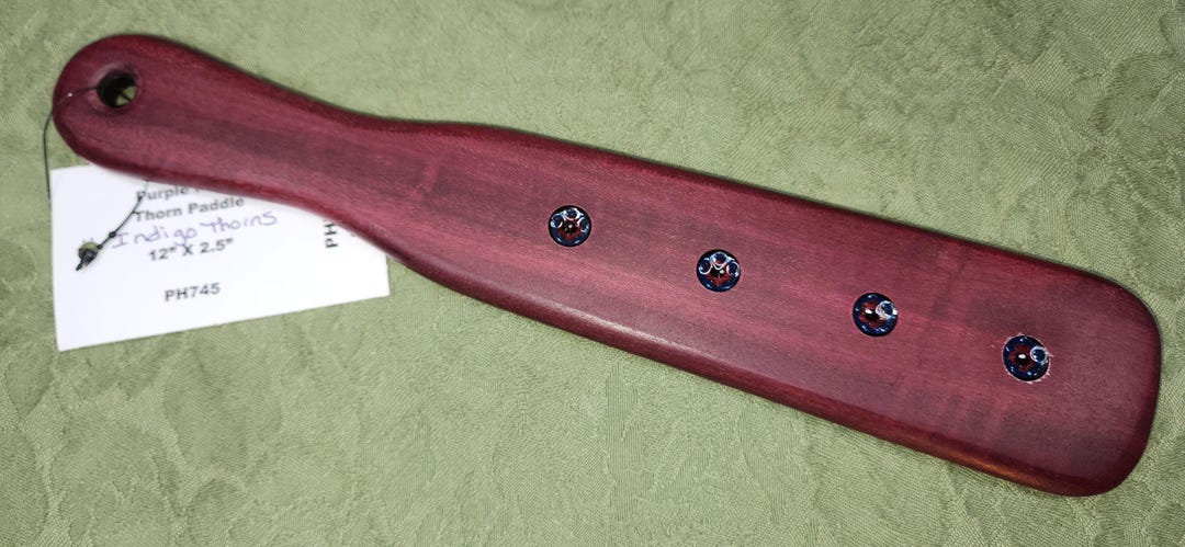 Purpleheart Miss Rose Paddles Spanking Paddle - THORN PADDLE - 4 Indigo ...