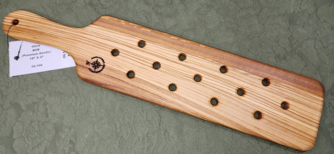 Long Stunning Italian Olive Miss Rose Paddles Exotic Hardwood Spanking ...