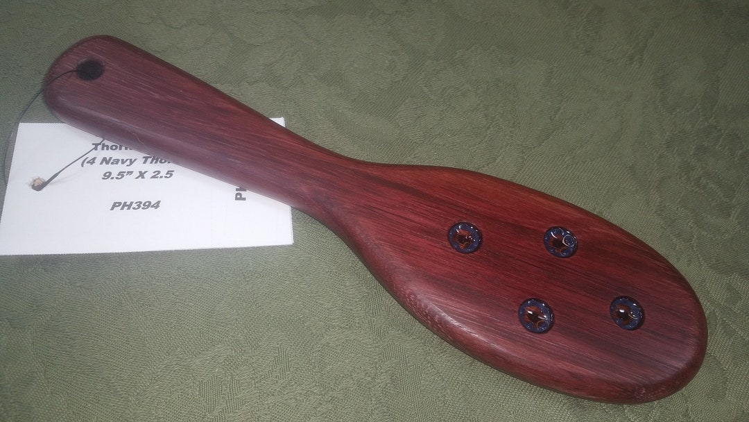 Purpleheart Miss Rose Paddles Spanking Paddle - THORN PADDLE - 4 Navy ...