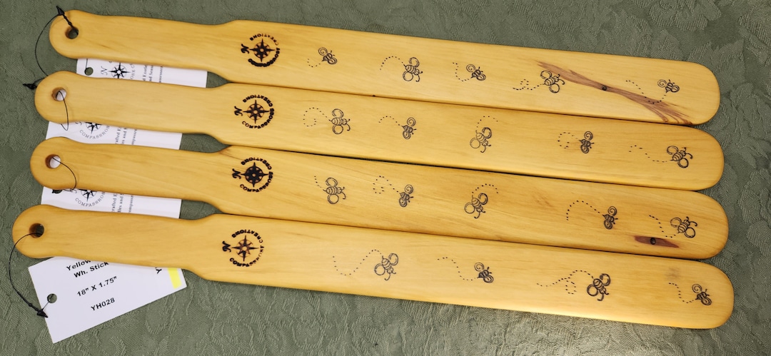 Miss Rose Paddles Discipline Stick Stinger Vivid Yellow Satinwood ...