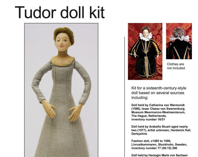 Tudor Woman Doll Kit - Brown Hair, Tudor Tailor Exclusive - Etsy