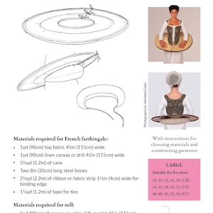 Pattern for Elizabethan French Farthingale & Rolls, Nowadays Called a ...