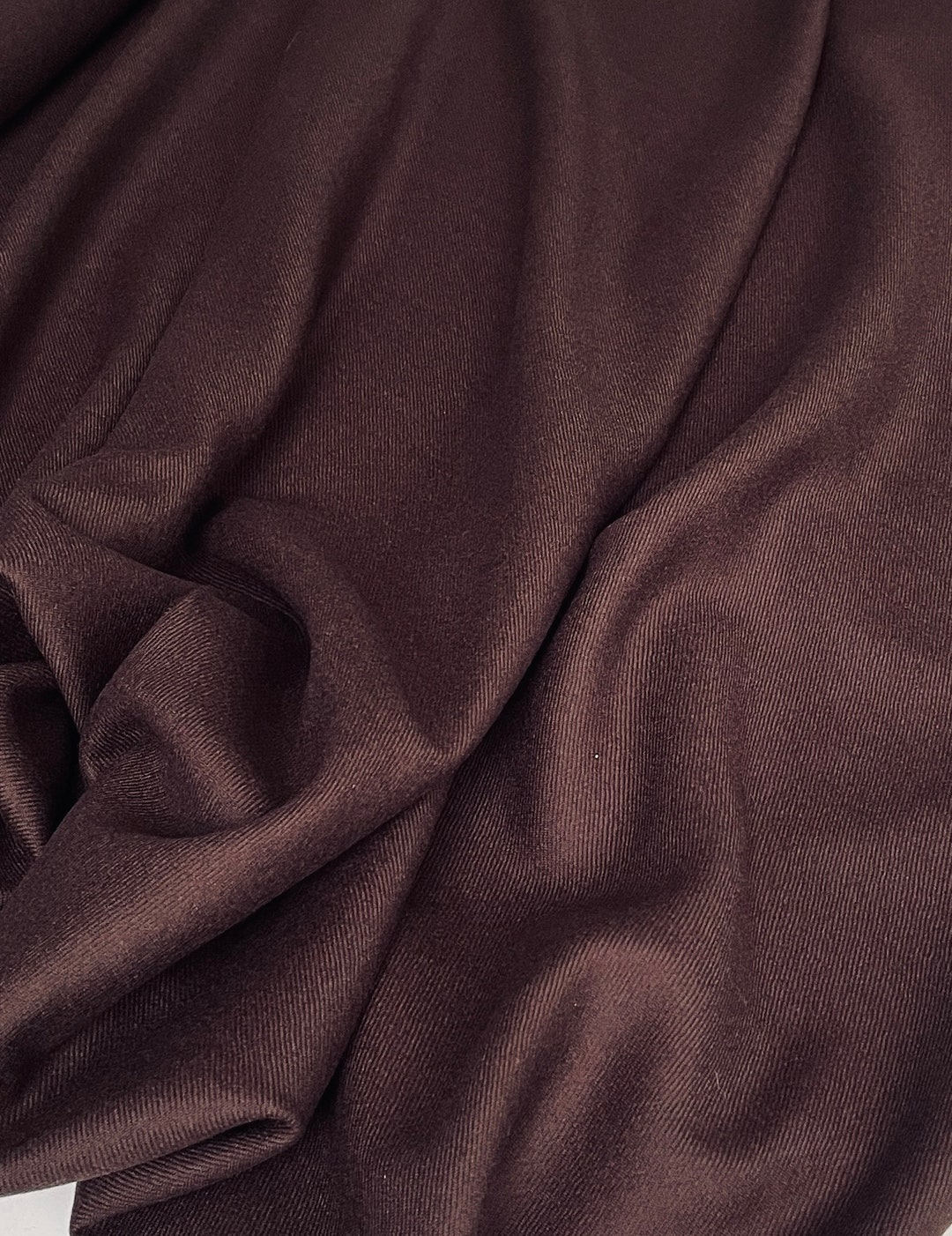Chocolate Brown Tudor Style Worsted Wool Cloth - Fabric Sold by the ...